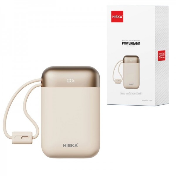 فروش عمده پاوربانک + دو کابل همراه هیسکا (HISKA) مدل HP-219PD ظرفیت 20000mAh