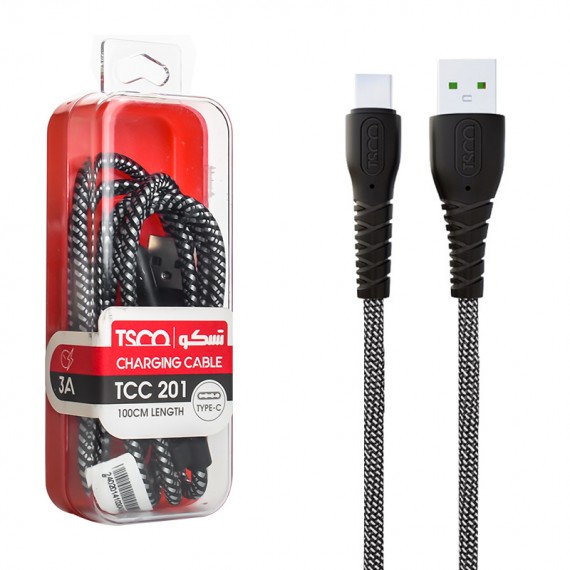 پخش عمده کابل تایپ سی (Type-C) تسکو (TSCO) طول 1 متر مدل TCC 201