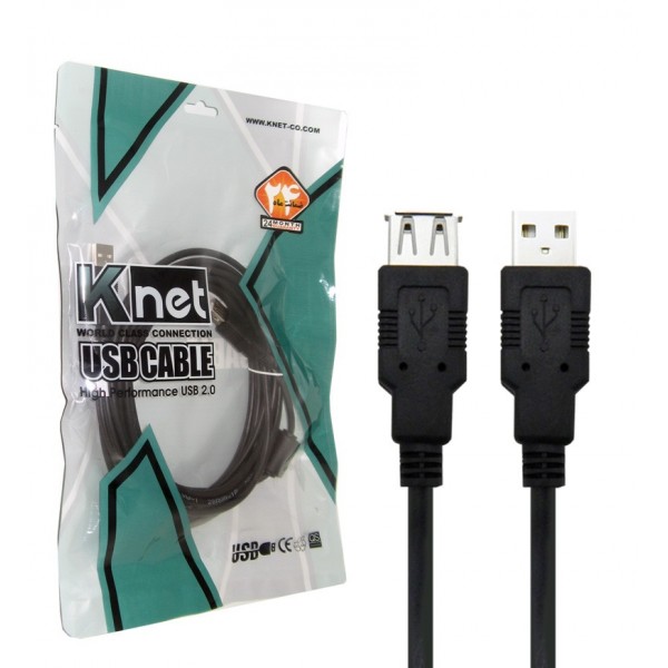 کابل USB افزایش طول شیلدار 5 متری Knet