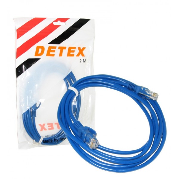 کابل شبکه Cat 5 پچ کرد 2 متری Detex
