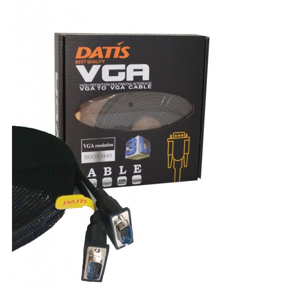 کابل VGA فلت کنفی طول 20 متر Datis