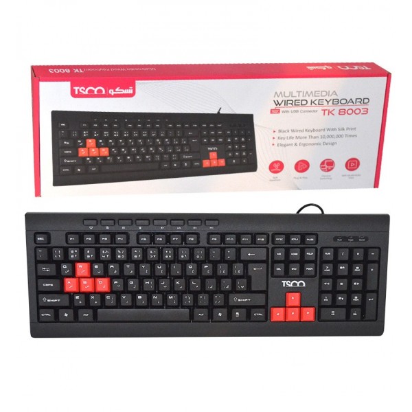 فروش انلاین کیبورد گیم تسکو (TSCO) مدل TK 8003