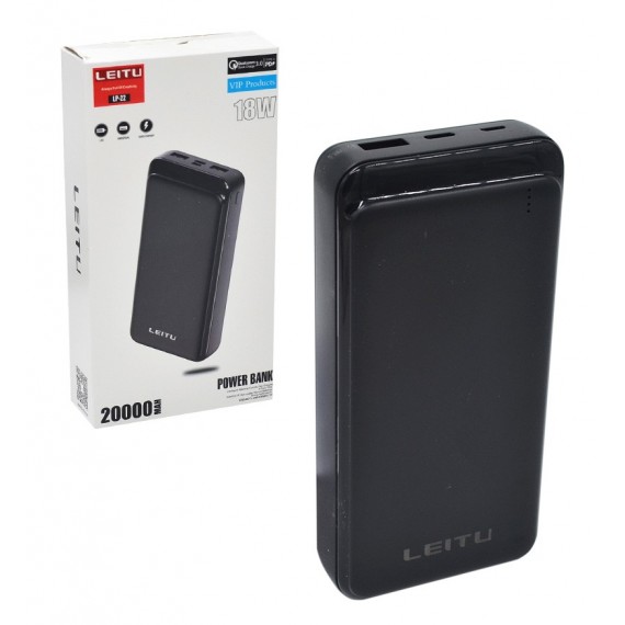 فروش عمده پاور بانک وایرلس لیتو (LEITU) مدل LP-22 ظرفیت 20000mAh