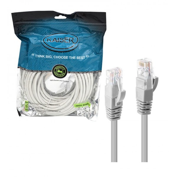 فروش آنلاین کابل شبکه CAT6 پچ کرد کایزر (KAISER) طول 10 متری