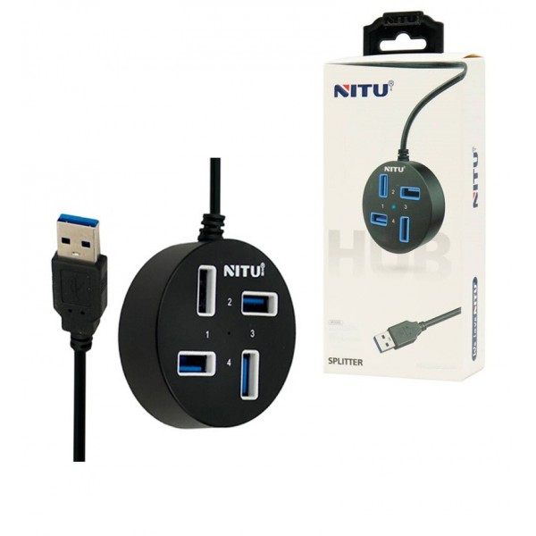 مرکز پخش عمده هاب 4 پورت USB 2.0 نیتو (NITU) مدل NT-HUB01