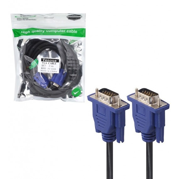 خرید عمده کابل VGA طول 3 متر Venous مدل PV-K103