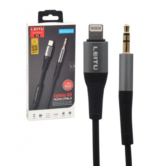 مرکز پخش کابل AUX آیفون (تبدیل Lightning به AUX) لیتو (LEITU) مدل LA-5