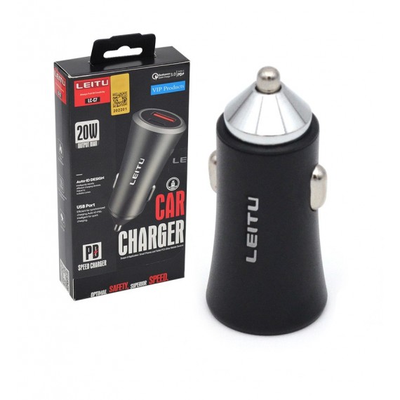 خرید اینترنتی شارژر فندکی دو پورت + کابل اندروید لیتو (LEITU) مدل LC-C7