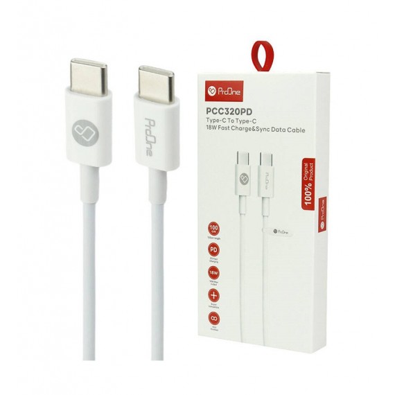 فروش کابل (Type-C To Type-C) پرووان (ProOne) طول 1 متر مدل PCC320PD
