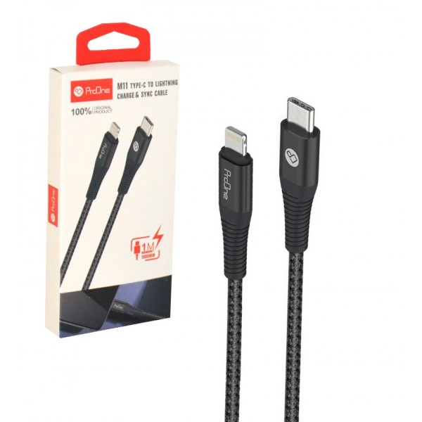خرید آنلاین کابل آیفون به Type-C طول 1 متر ProOne مدل M11 خرید عمده پرووان