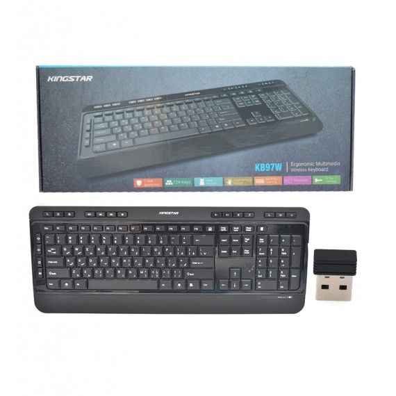 مرکز پخش کیبورد بی سیم کینگ استار (KingStar) مدل KB97W