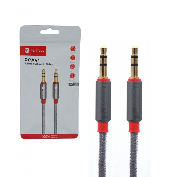 فروش عمده کابل 1 به 1 صدا (AUX) طول 1 متر پرووان (ProOne) مدل PCA41