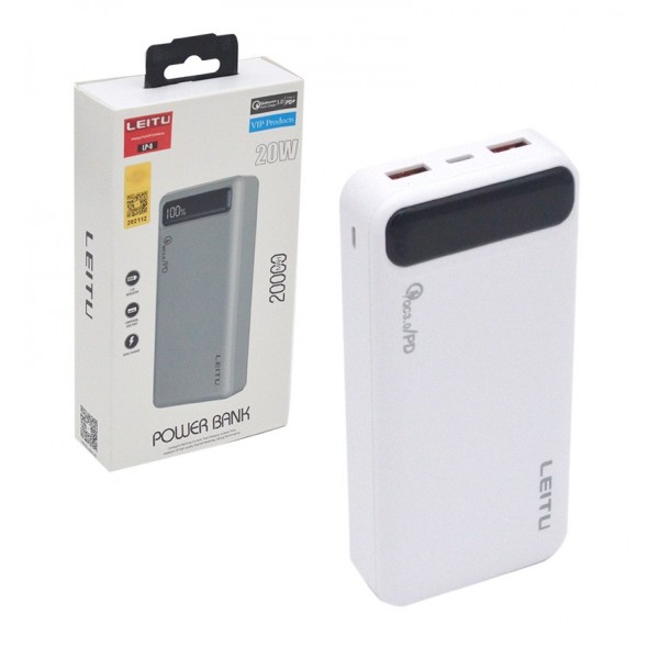 خرید اینترنتی پاور بانک لیتو (LEITU) مدل LP-8 ظرفیت 20000mAh
