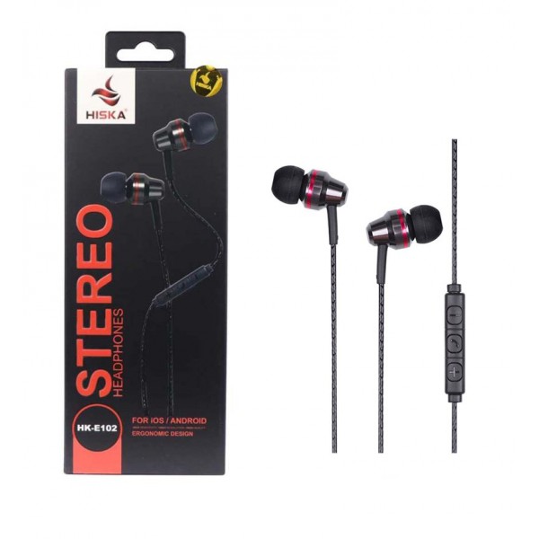 فروش عمده هندزفری سیمی هیسکا (HISKA) مدل HK-E102