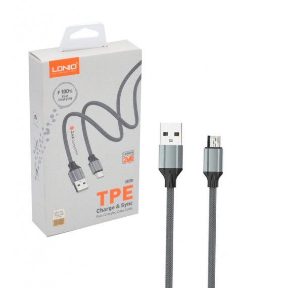 خرید عمده کابل اندروید طول 2 متر الدینیو (LDINIO) مدل LS442