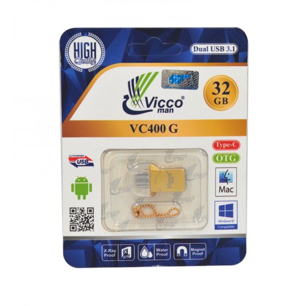 خرید اینترنتی فلش OTG Type-C ویکومن (Vicco man) مدل 32GB VC400G
