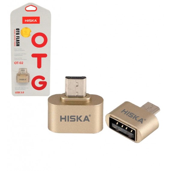 پخش عمده تبدیل OTG MICRO USB هیسکا (HISKA) مدل OT-02