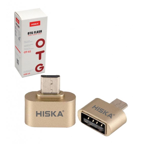 مرکز فروش بسته 10 عددی تبدیل OTG MICRO USB هیسکا (HISKA) مدل OT-02