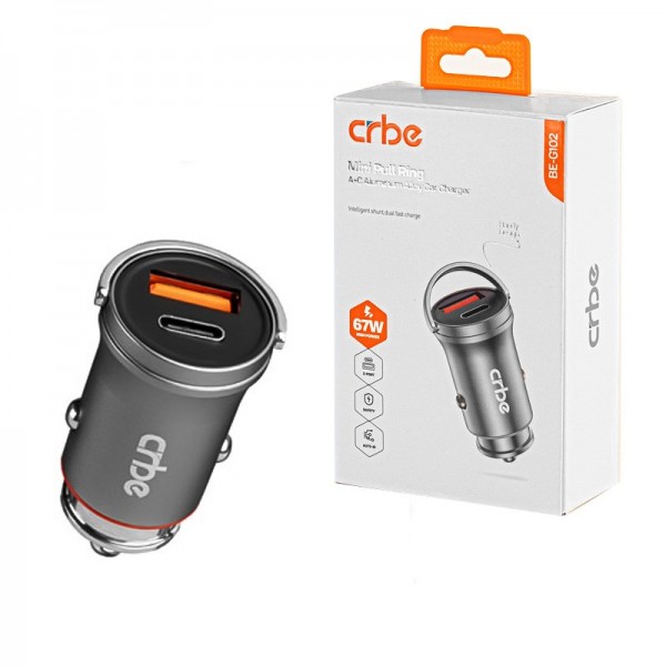 خرید عمده شارژر فندکی 2 پورت کربی (Crbe) مدل BE-G102