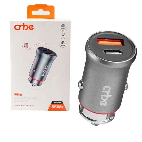 فروش عمده شارژر فندکی 2 پورت کربی (Crbe) مدل BE-G103