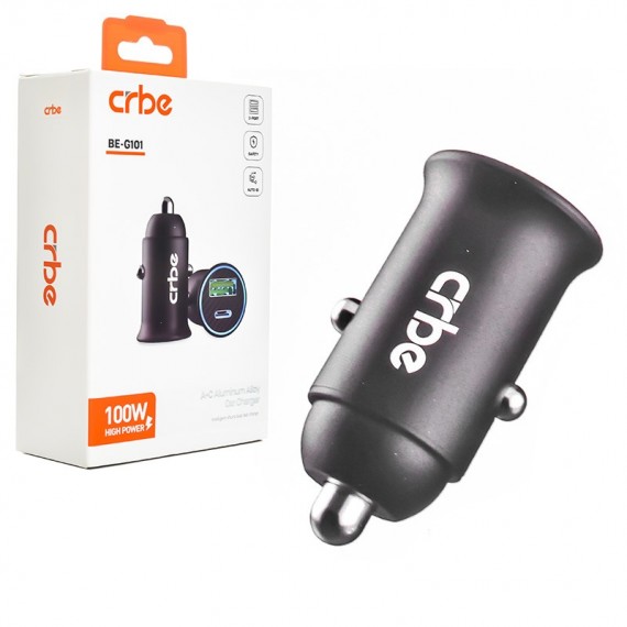 پخش عمده شارژر فندکی 100 وات دو پورت کربی (Crbe) مدل BE-G101