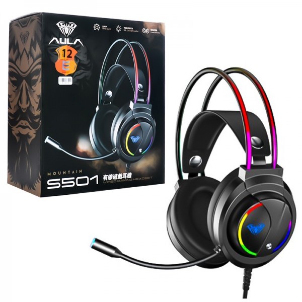 خرید عمده هدست گیمینگ سیم دار آئولا (AULA) مدل S501