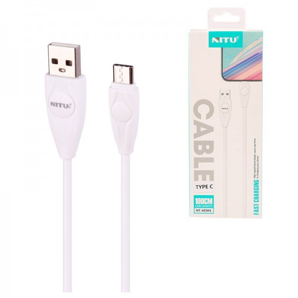 خرید عمده کابل تایپ سی (Type-C) نیتو (NITU) طول 1 متر مدل NT-UC041
