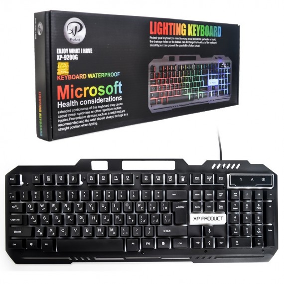 پخش عمده کیبورد سیمی نوردار ایکس پی (XP) مدل XP-9200G