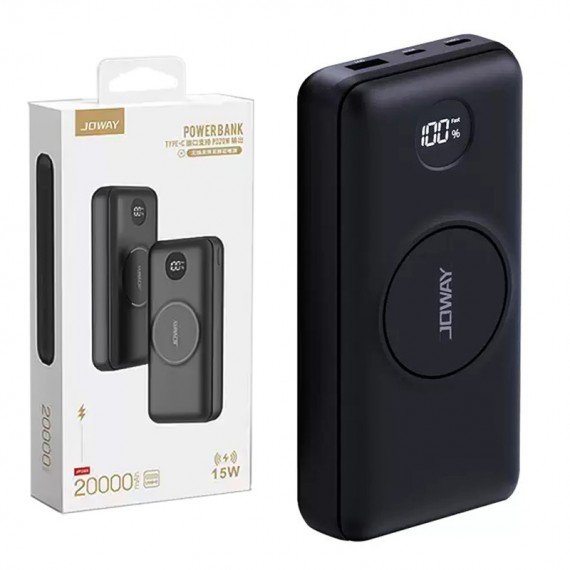 خرید عمده پاوربانک بی سیم جووی (JOWAY) مدل JP289 ظرفیت 20000mAh