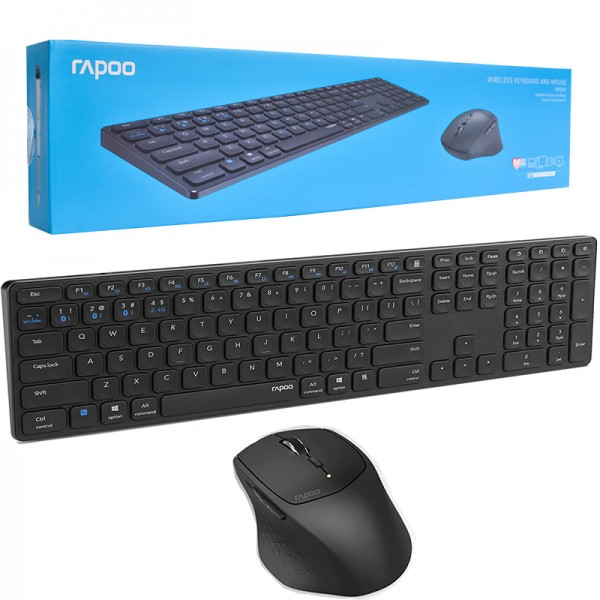 فروش عمده کیبورد و موس بی سیم رپو (RAPOO) مدل 9800M