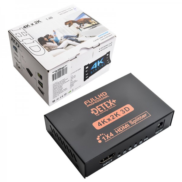 پخش عمده اسپلیتر 4*1 پورت HDMI دیتکس پلاس (+DETEX)