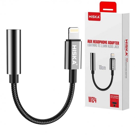 پخش عمده کابل تبدیل Lightning to aux هیسکا (HISKA) مدل W24