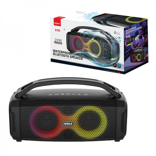 فروش عمده اسپیکر بلوتوث فلش خور RGB دار هیسکا (HISKA) مدل B155