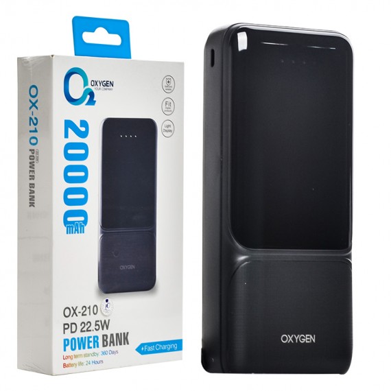 فروش عمده پاوربانک اکسیژن (OXYGEN) مدل OX-210 ظرفیت 20000mAh