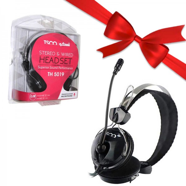 فروش عمده بسته 1+10 هدست میکروفون خلبانی تسکو (TSCO) مدل TH 5019 (یک عدد هدیه)