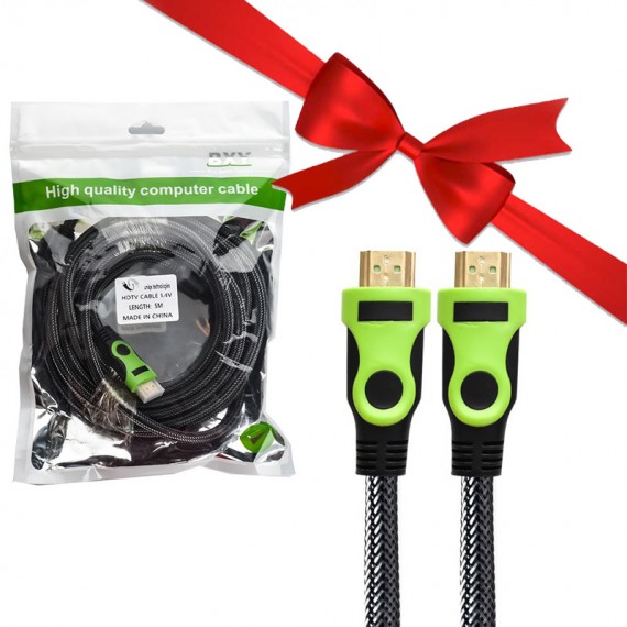 فروش عمده بسته 10 عددی کابل HDMI 1.4V بی ایکس وای (BXY) طول 5 متر + یک عدد رایگان