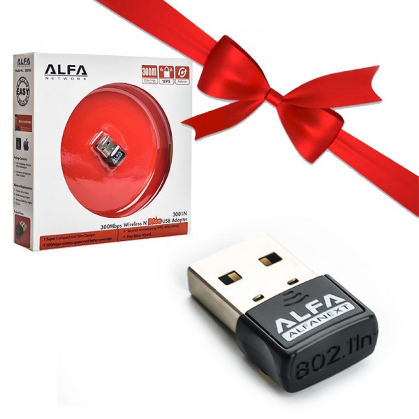 فروش عمده بسته 10 عددی دانگل wifi شبکه USB آلفا (ALFA) مدل 3001N + یک عدد رایگان