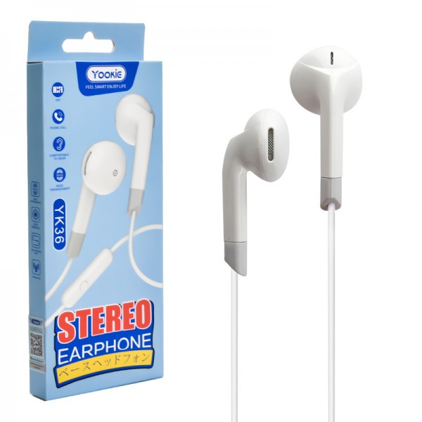 خرید عمده هندزفری سیمی یوکی (Yookie) مدل YK36