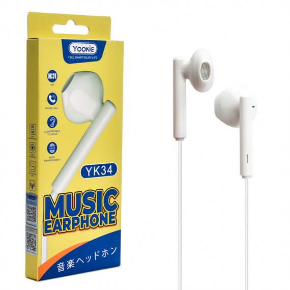 خرید عمده هندزفری سیمی یوکی (Yookie) مدل YK34