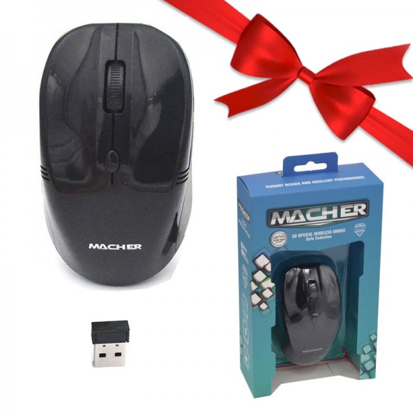 فروش عمده بسته 1+10 موس بی سیم مچر (Macher) مدل MR-167 (یک عدد هدیه)
