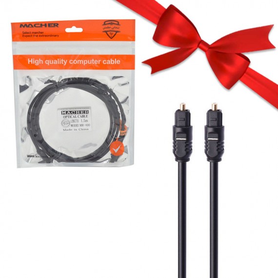 پخش عمده بسته 10 عددی کابل اپتیکال (نوری) مچر (MACHER) طول 1.5 متر مدل MR-400 + یک عدد رایگان