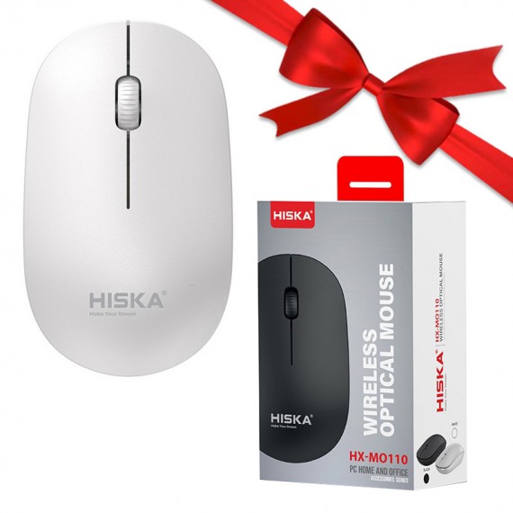 فروش عمده بسته 1+10 موس بی سیم هیسکا (HISKA) مدل HX-MO110 (یک عدد هدیه)