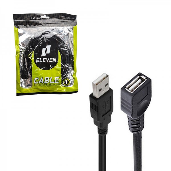 فروش عمده کابل افزایش طول USB الون (ELEVEN) طول 1.5 متر