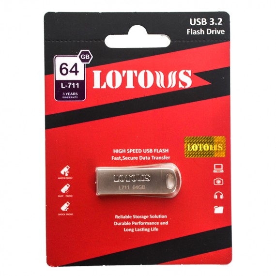 خرید عمده فلش لوتوس (LOTOUS) مدل 64GB L-711 USB3.2