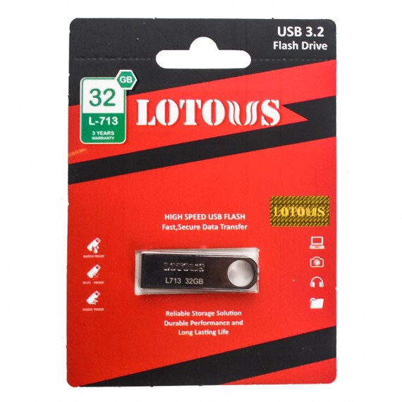 خرید عمده فلش لوتوس (LOTOUS) مدل 32GB L-713 USB 3.2