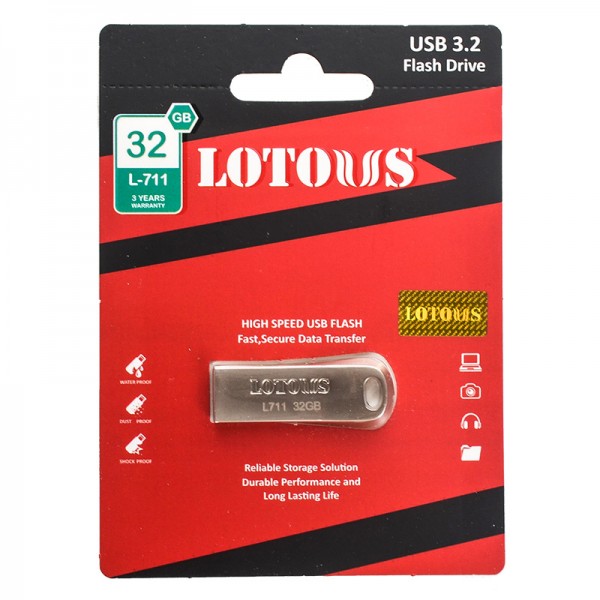 خرید عمده فلش لوتوس (LOTOUS) مدل 32GB L-711 USB 3.2