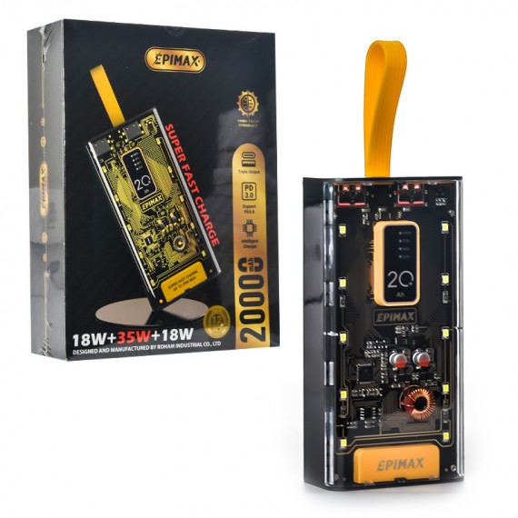 خرید عمده پاوربانک اپیمکس (EPIMAX) مدل EP-230 ظرفیت 20000mAh