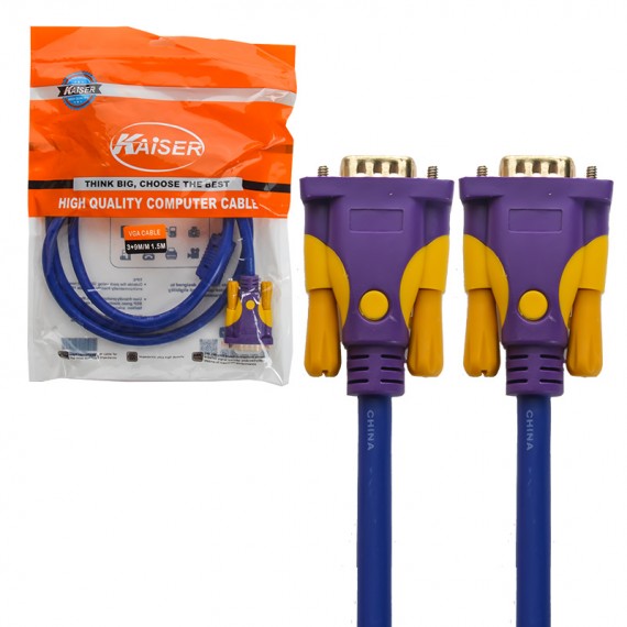 پخش عمده کابل (9+3) VGA کایزر (KAISER) طول 1.5 متر