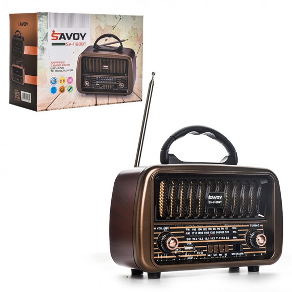 پخش عمده اسپیکر بلوتوث رم و فلش خور ساووی (SAVOY) مدل SV-1160BT