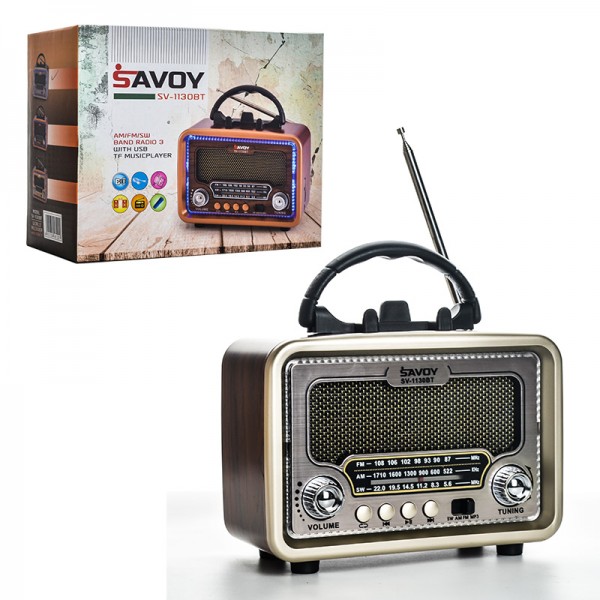 پخش عمده اسپیکر بلوتوث رم و فلش خور ساووی (SAVOY) مدل SV-1130BT